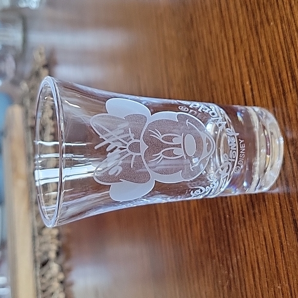 Disney | Dining | Disney Etched Minnie Mouse Shot Glass | Poshmark